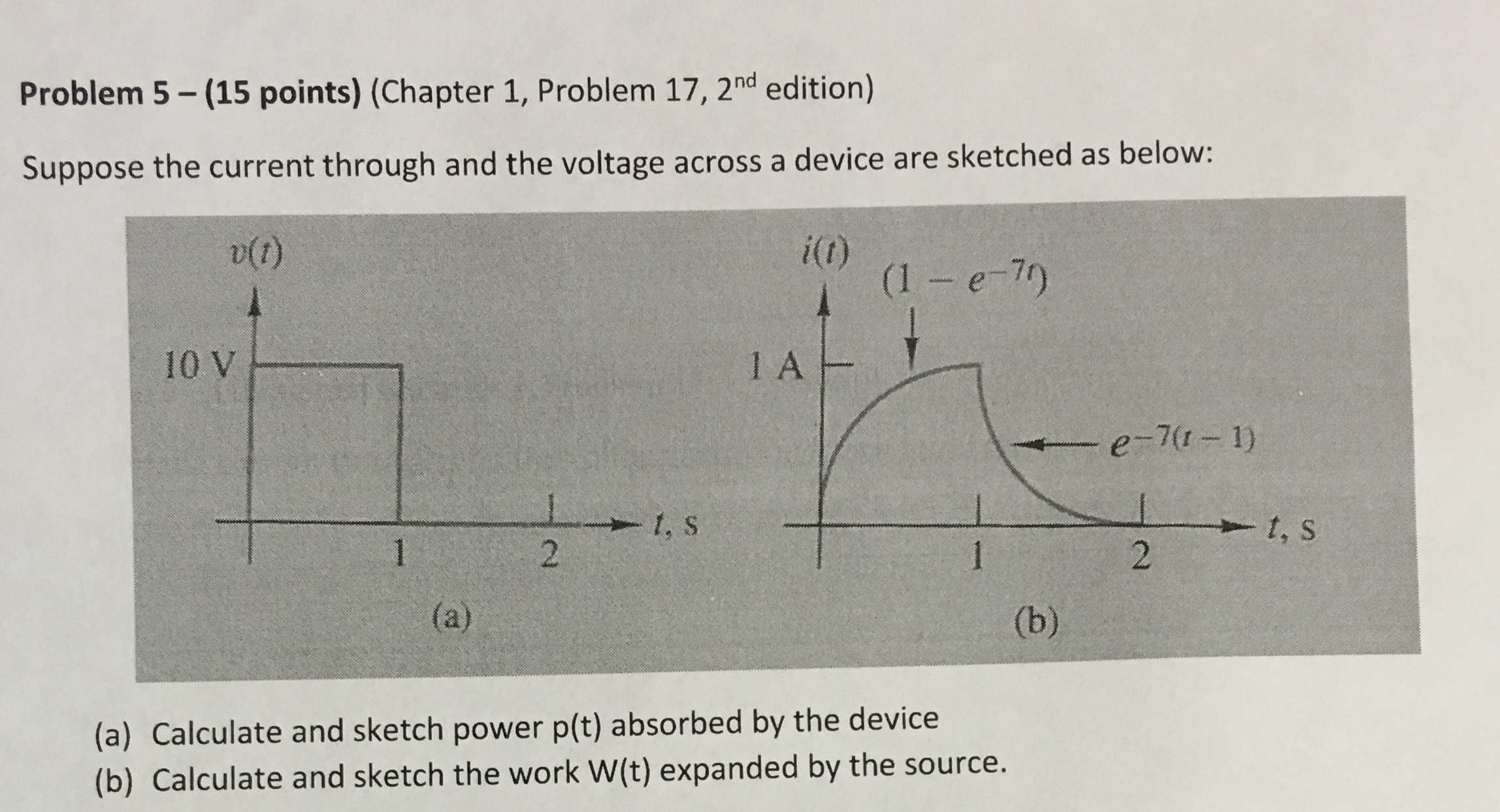 Solved Suppose The Current Through And The Voltage Across A