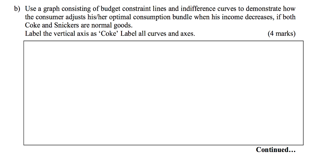 Solved Use a graph consisting of budget constraint lines and | Chegg.com