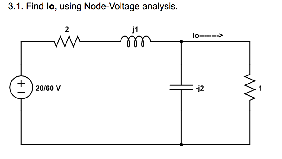 Solved Find lo, using Node-Voltage analysis. | Chegg.com