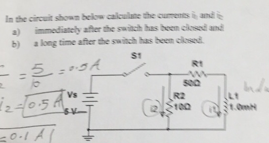 Solved In the circuit shown below calculate the currents i1 | Chegg.com
