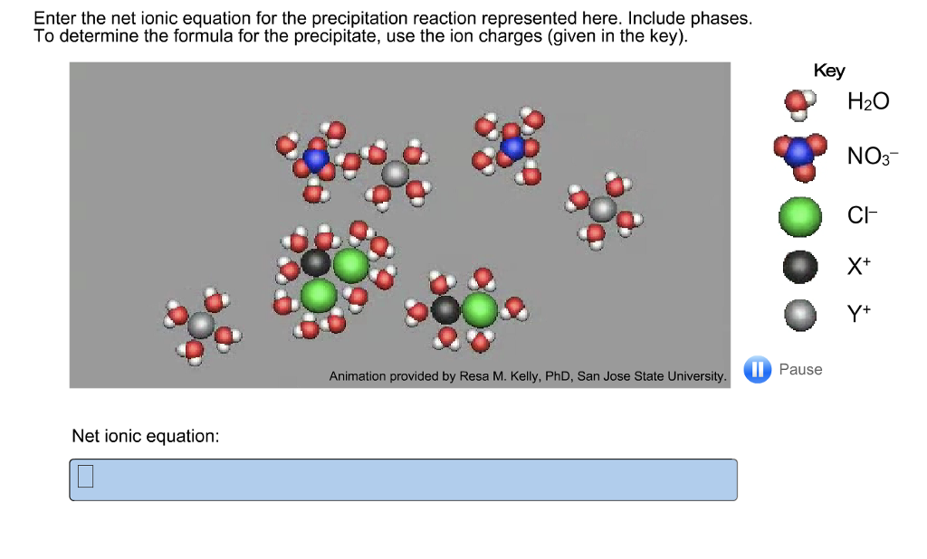 Solved Enter the net ionic equation for the precipitation | Chegg.com