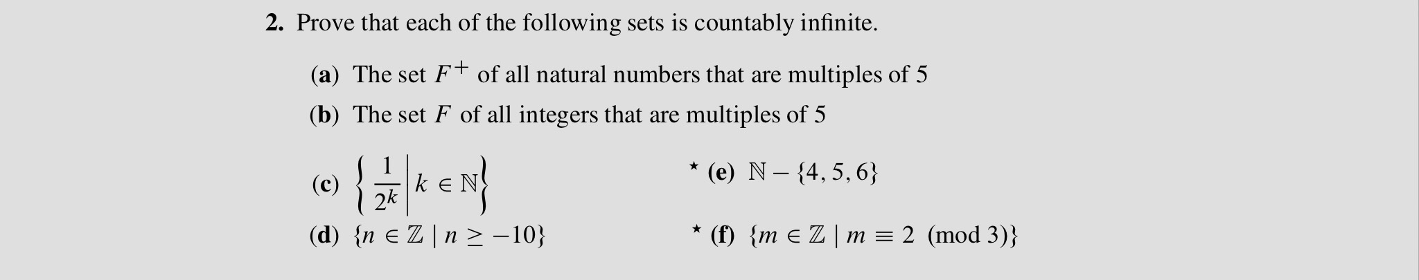 Solved 2. Prove that each of the following sets is countably | Chegg.com
