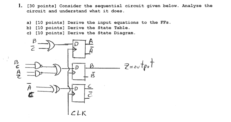 Solved Consider the sequential circuit given below. Analyze | Chegg.com