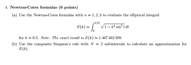 Solved Use the Newton-Cotes formulas with n = 1, 2, 3 to | Chegg.com