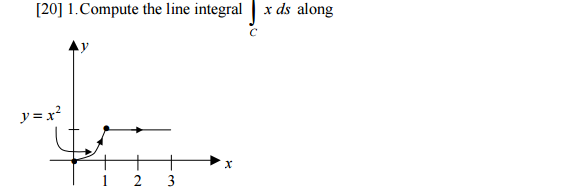 Solved Compute the line integral integral_C x ds along | Chegg.com