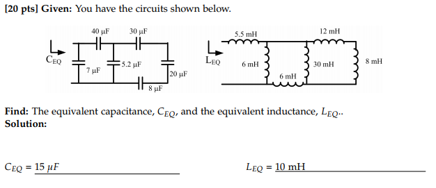 Solved [20 pts] Given: You have the circuits shown below. 12 | Chegg.com