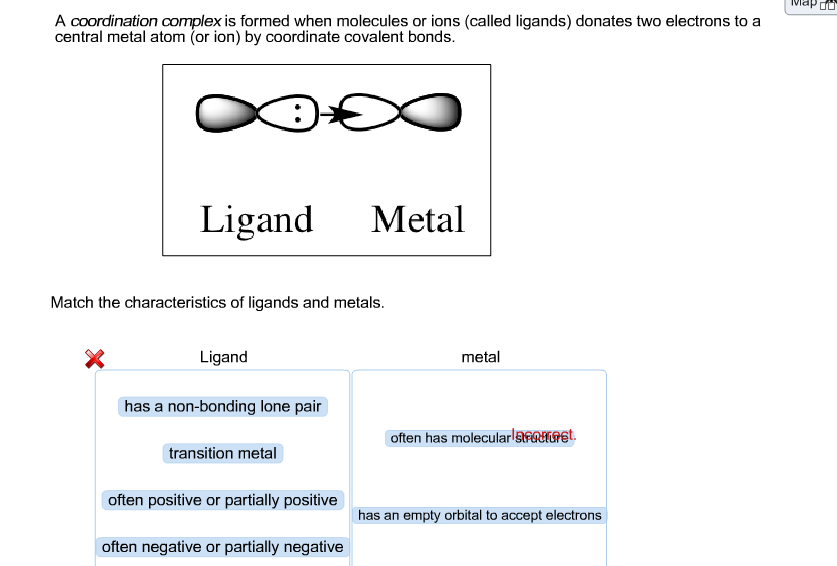 Solved A coordination complex is formed when molecules or | Chegg.com