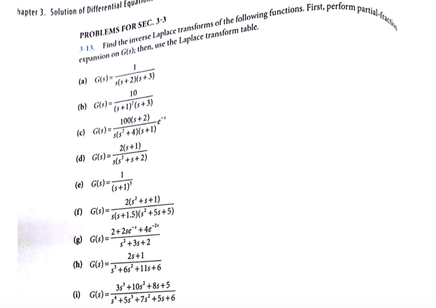 Solved hapter 3. Solution of Differentialqu Find the inverse | Chegg.com