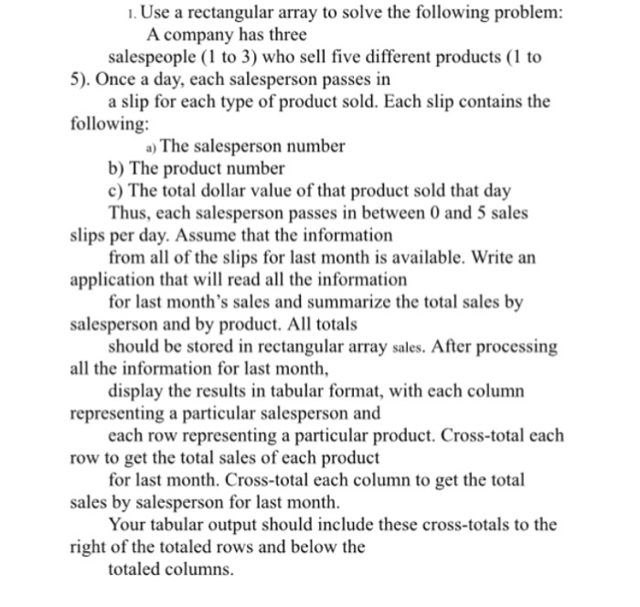 Solved I. Use a rectangular array to solve the following | Chegg.com