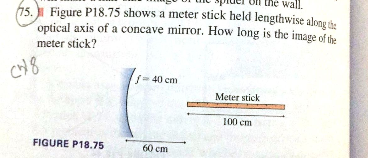 Solved Shows a meter stick held lengthwise along the optical | Chegg.com