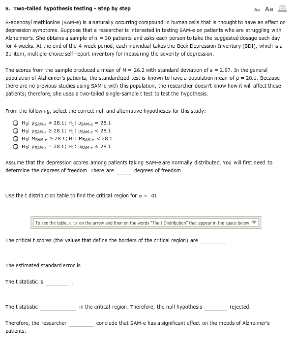 Solved 5 Two Tailed Hypothesis Testing Step By Step Aaaa旦 3581