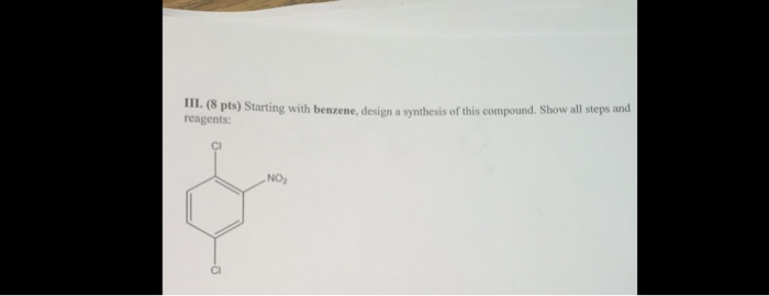 Solved Starting with benzene design a synthesis of this | Chegg.com