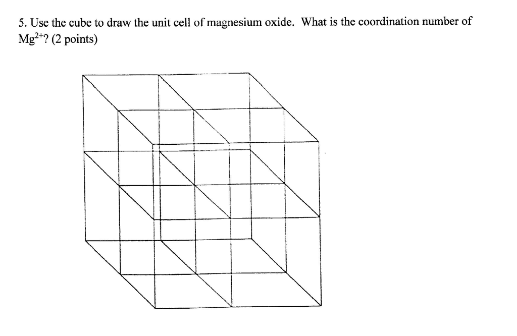 Solved 5. Use the cube to draw the unit cell of magnesium | Chegg.com