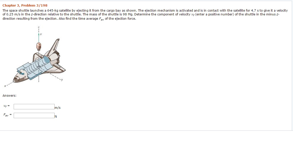 Solved The space shuttle launches a 645-kg satellite by | Chegg.com