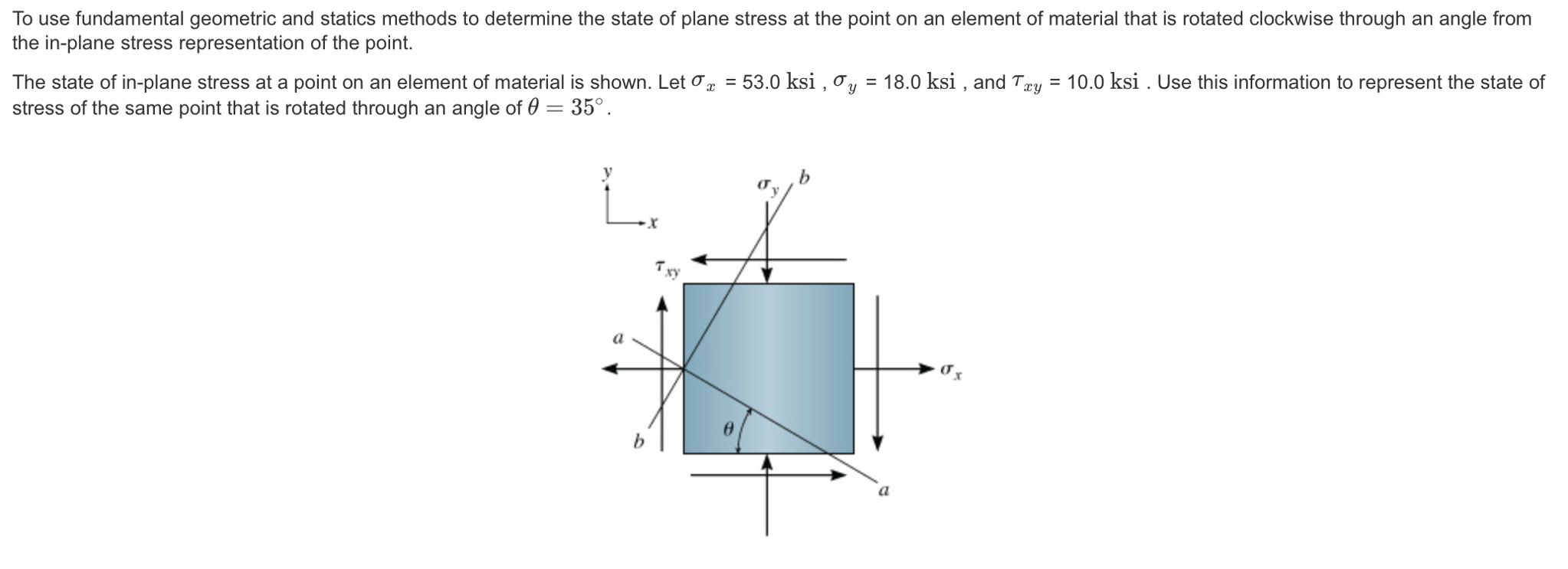 Solved To use fundamental geometric and statics methods to | Chegg.com