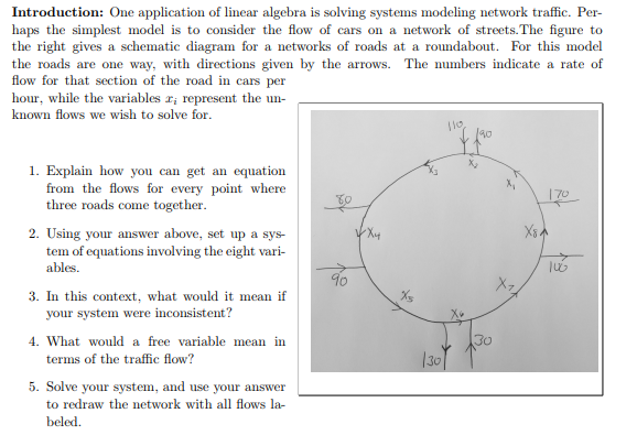 Solved Introduction: One application of linear algebra is | Chegg.com