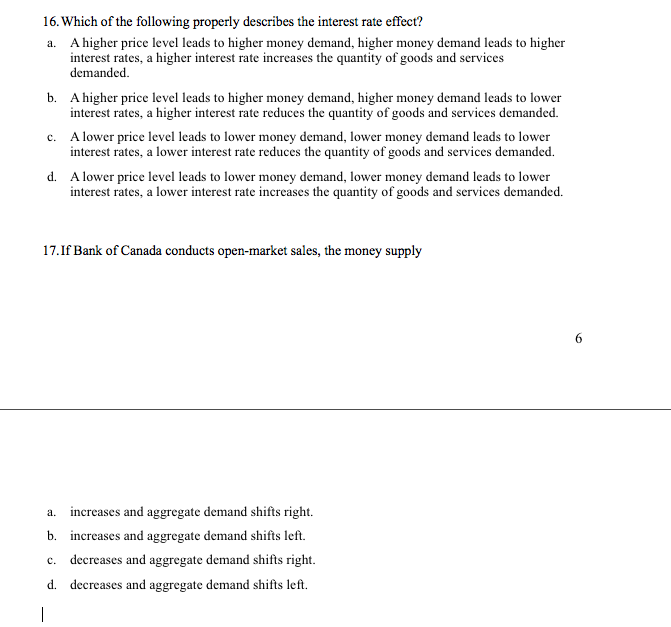 Solved 16. Which of the following properly describes the | Chegg.com
