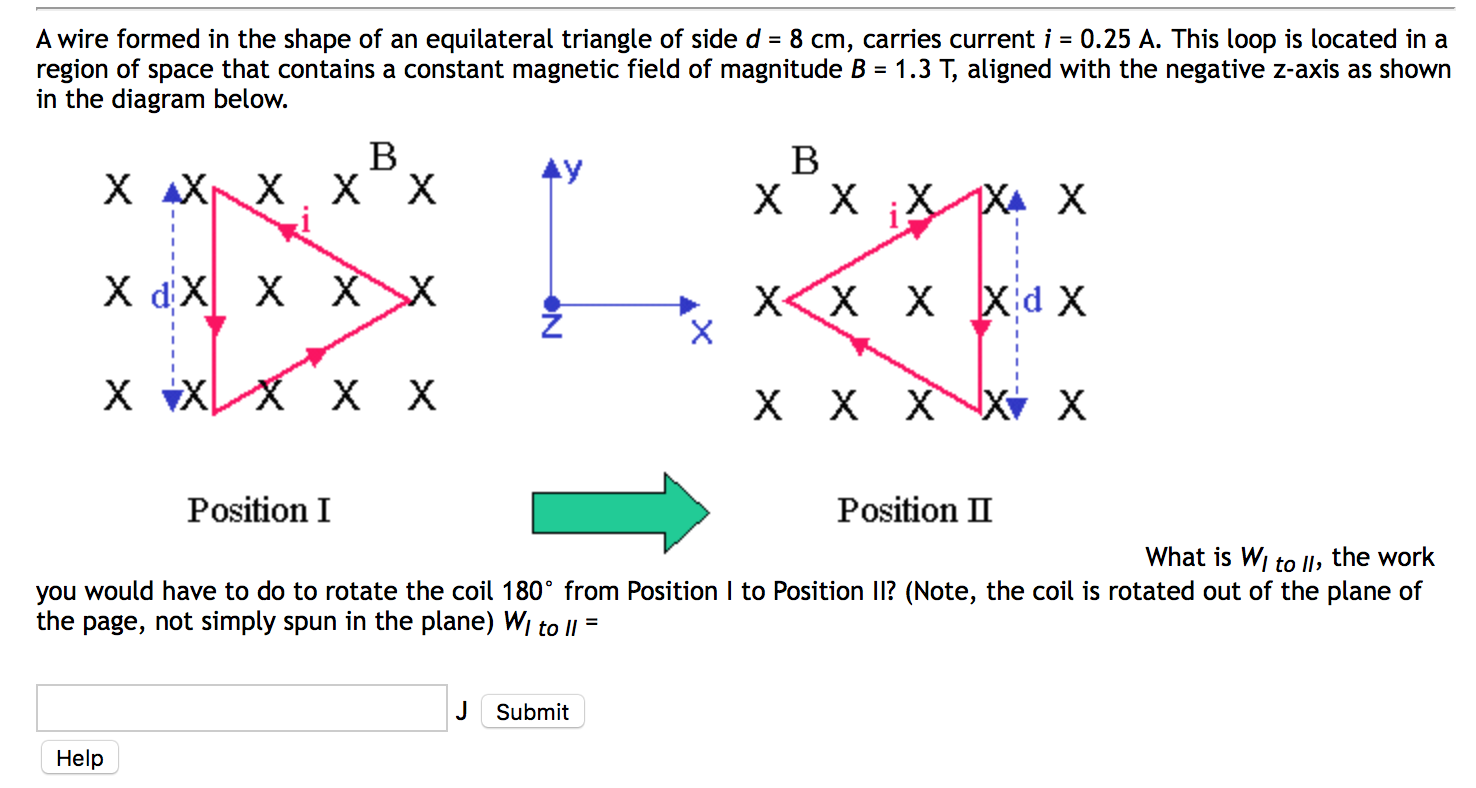 Solved A wire formed in the shape of an equilateral triangle | Chegg.com