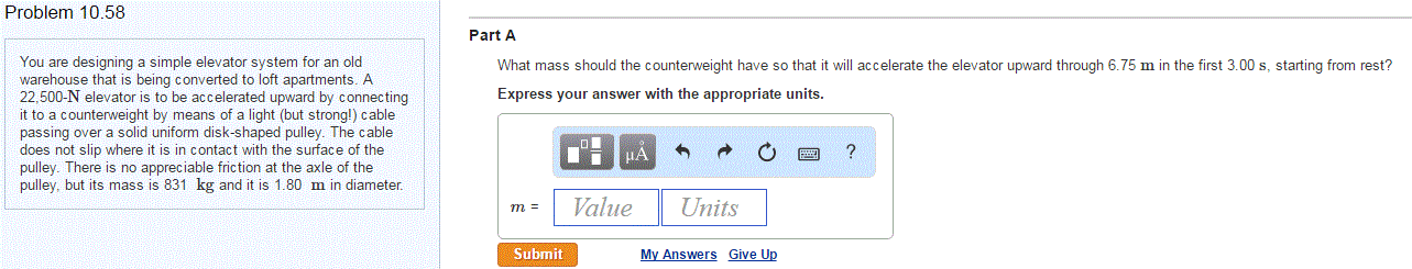 Solved You are designing a simple elevator system for an old | Chegg.com