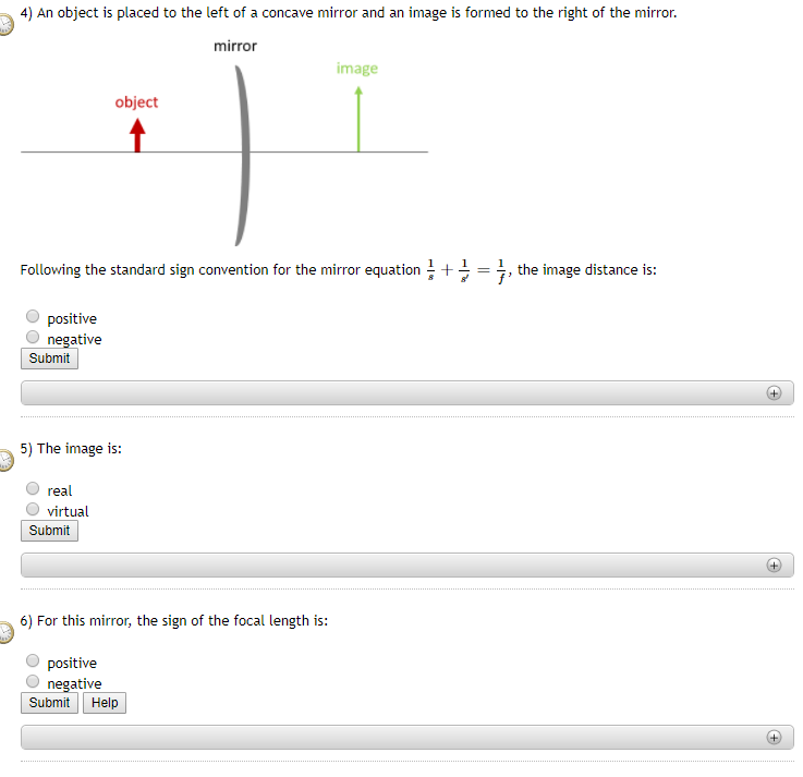 Solved An object is placed to the left of a convex mirror | Chegg.com