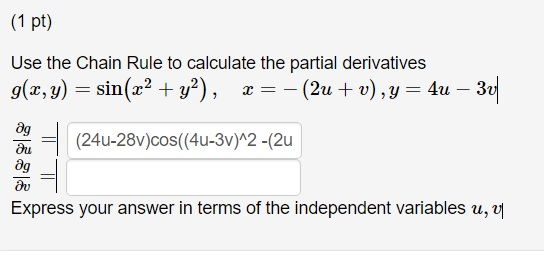 Solved Use the Chain Rule to calculate the partial | Chegg.com