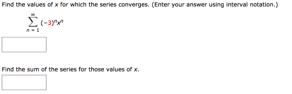 Solved Find the values of x for which the series converges. | Chegg.com