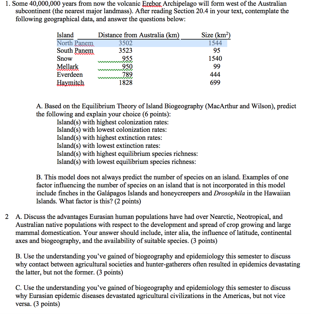 Some 40,000,000 years from now the volcanic Erebor. | Chegg.com