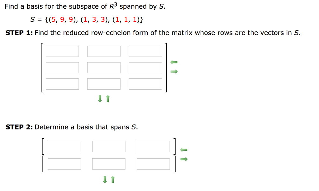Solved Find a basis for the subspace of R3 spanned by S. | Chegg.com