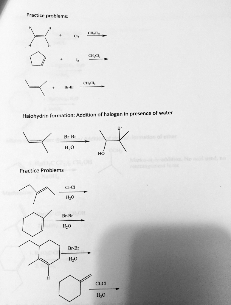 Solved What's the major product and mechanisms? Halohydrin | Chegg.com