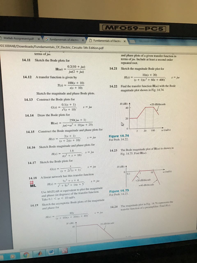 Solved Mfo59 Pc5 Matlab X G Fundamentals Of Electric ×yb