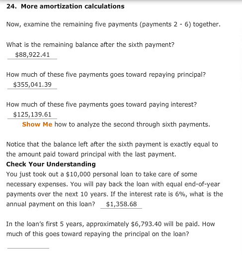 Solved More amortization calculations Now, examine the | Chegg.com