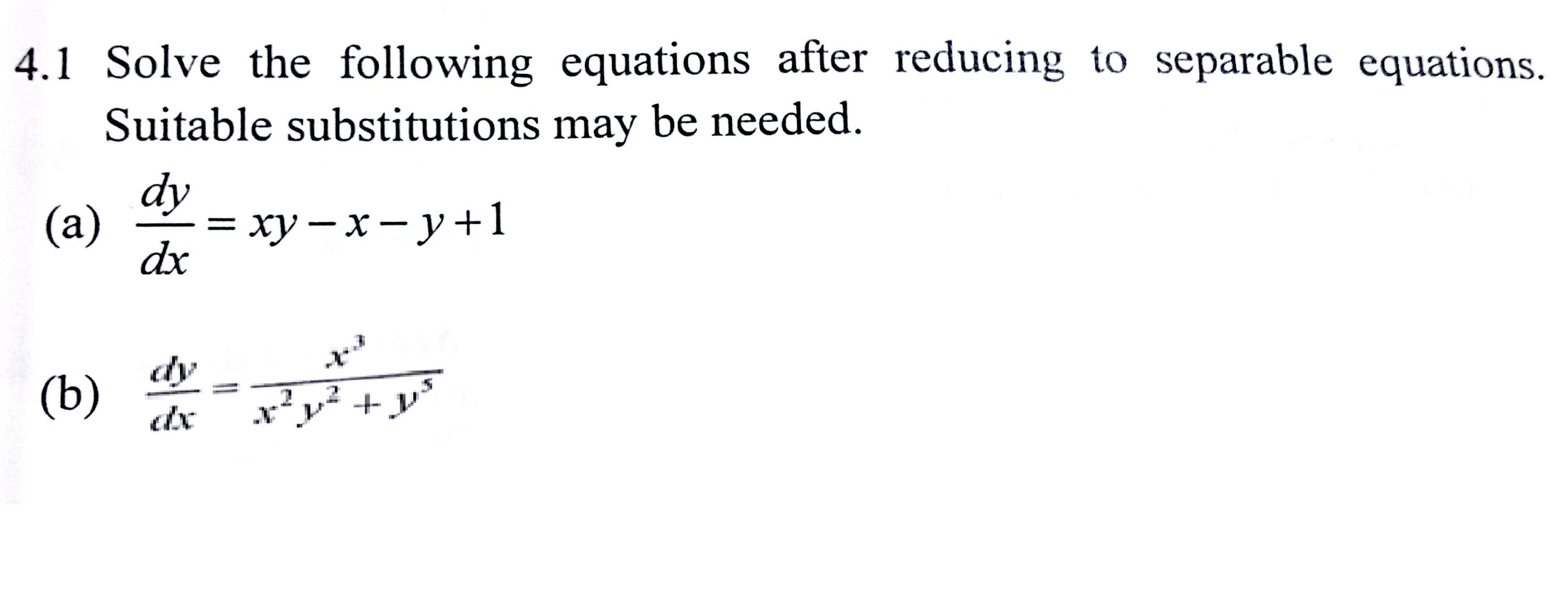 Solved Solve the following equations after reducing to | Chegg.com
