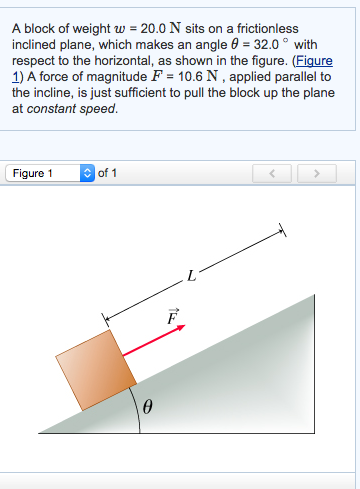Solved A)The block moves up an incline with constant speed. | Chegg.com