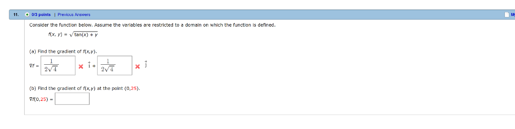 Solved 11. 13 points | Previous Answers Consider the | Chegg.com