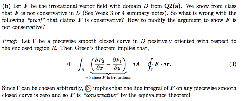 Solved (b) Let F be the irrotational vector field with | Chegg.com
