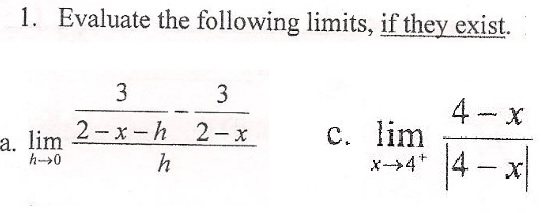 Solved Evaluate The following limits, if they exist. | Chegg.com
