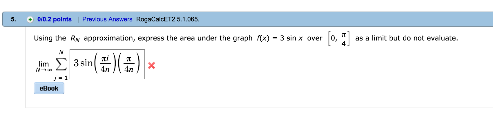 Solved Using the R_N approximation, express the area under | Chegg.com