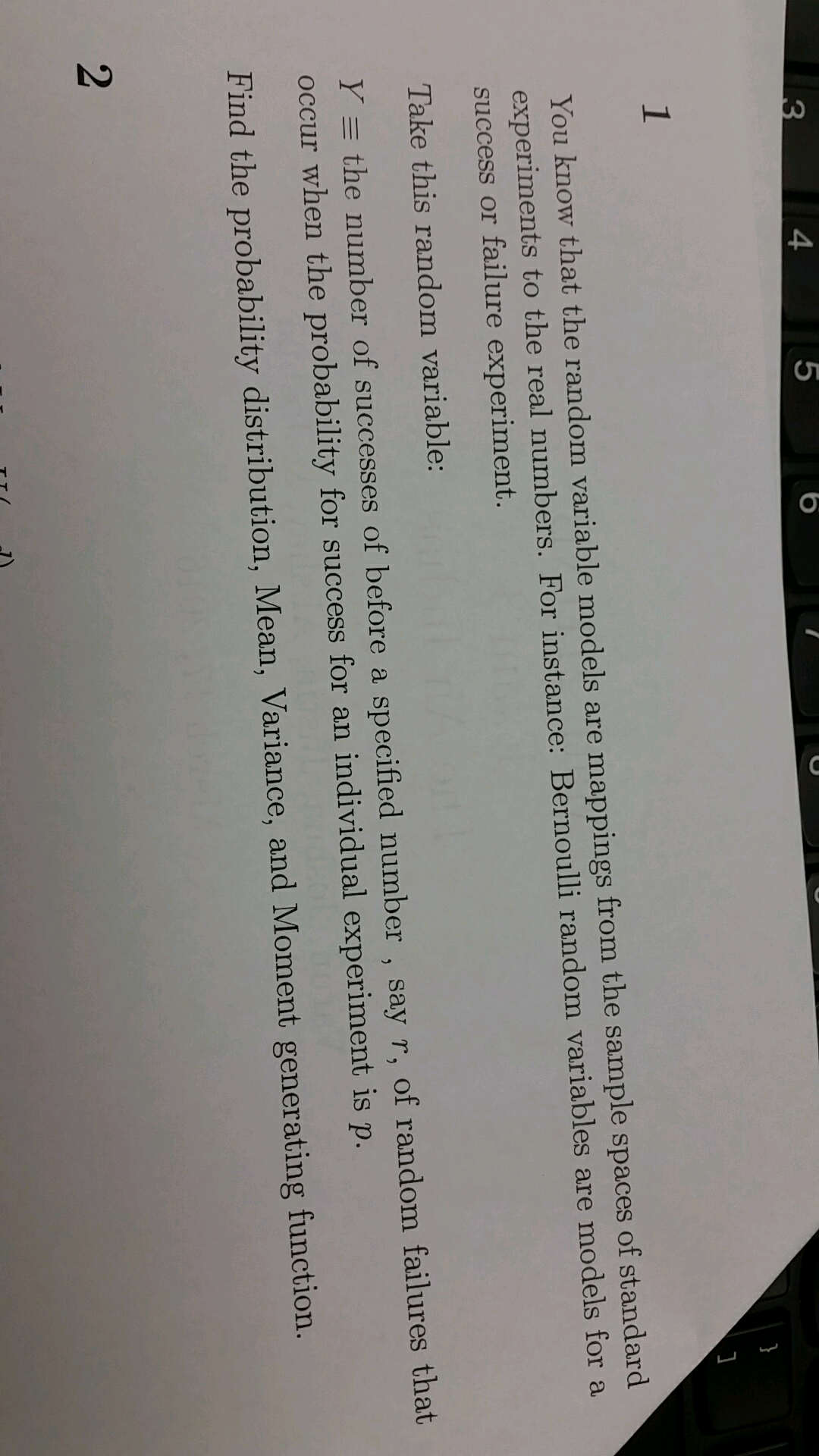Solved You know that the random variable models are mappings | Chegg.com