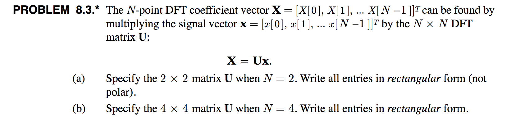 Solved The N-point DFT coefficient vector X = [X[0], X[1], | Chegg.com