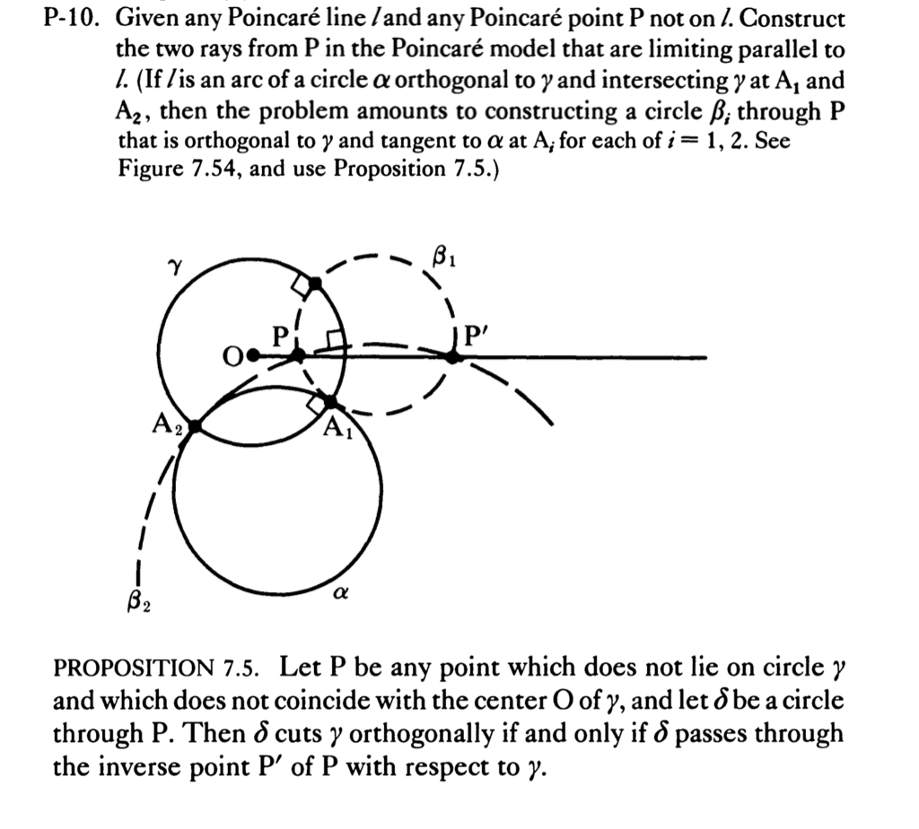 P-10. Given any Poincaré line /and any Poincaré point | Chegg.com