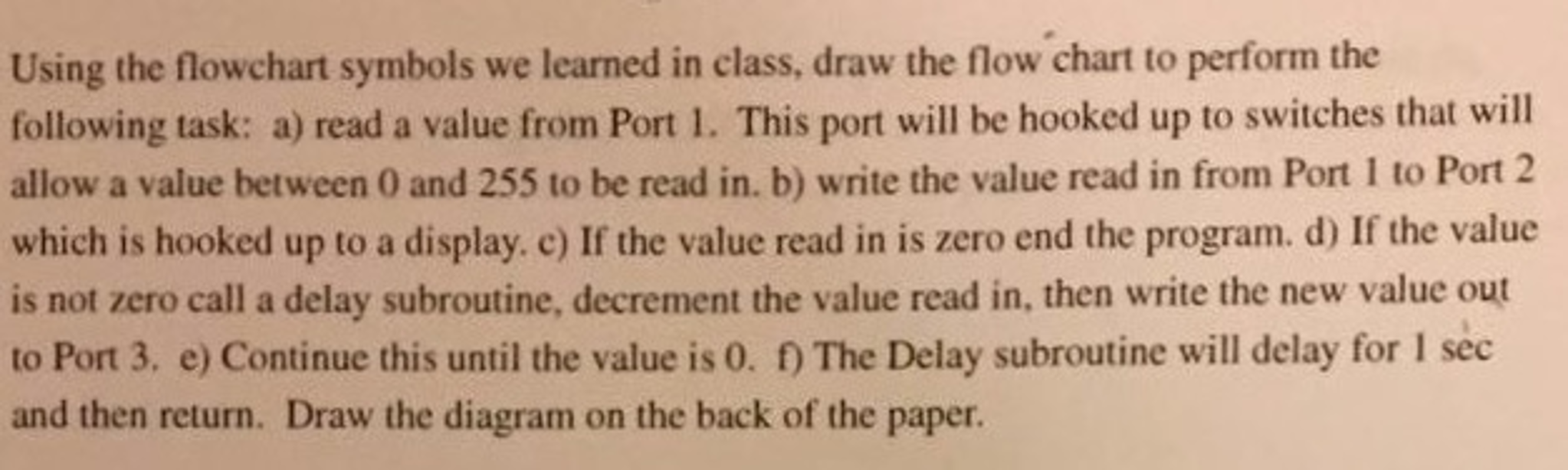 Solved Using the flowchart symbols we learned in class, draw | Chegg.com