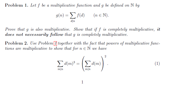 Let F Be A Multiplicative Function And G Be Defined 