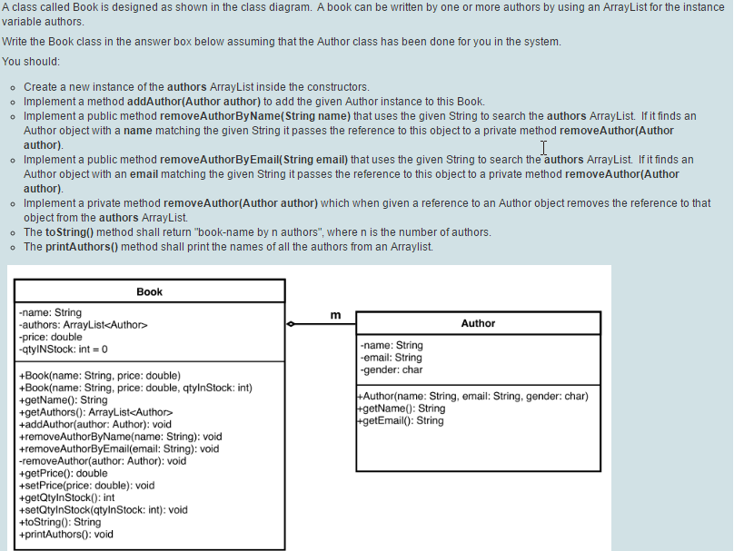 Solved A Class Called Book Is Designed As Shown In The Class 7581