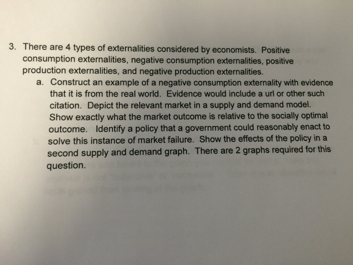Solved 3. There are 4 types of externalities considered by | Chegg.com