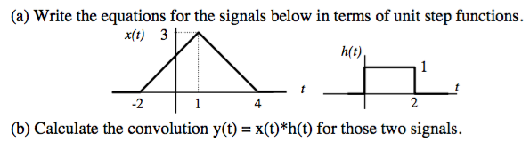 Solved Write the equations for the signals below in terms of | Chegg.com