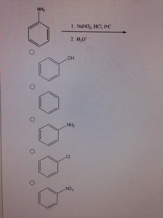 Solved NH2 1. NaNO2, HCl, 0 C 2. H30h NH2 NO2 | Chegg.com