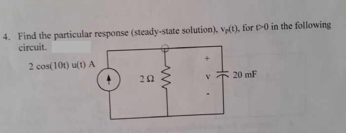 Solved Find the particular response (steady-state solution), | Chegg.com