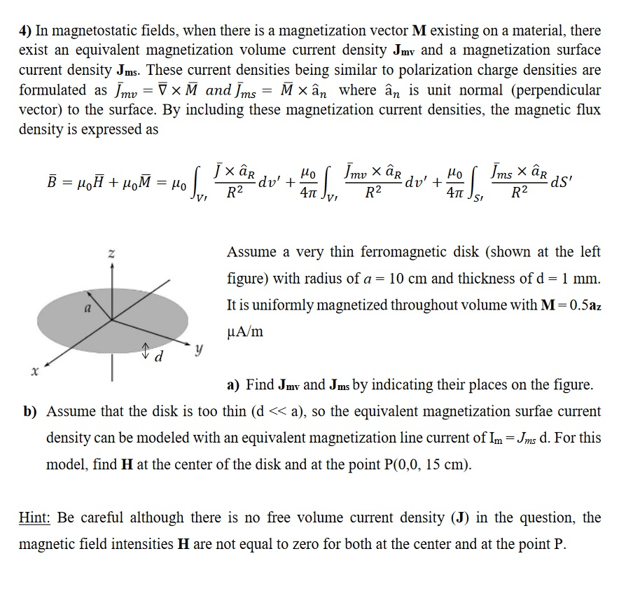 Solved In magnetostatic fields, when there is a | Chegg.com
