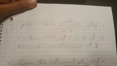 Solved Given f(x) = Squareroot x + 1 - 2/x - 3 let function | Chegg.com