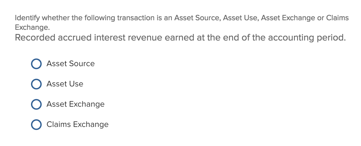 Solved Identify whether the following transaction is an | Chegg.com